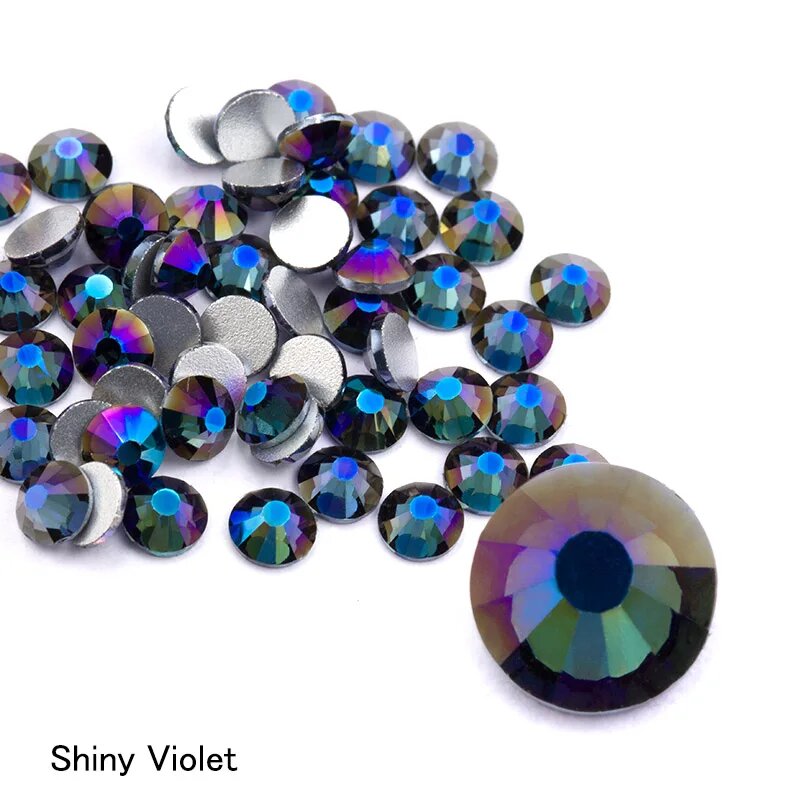 SS16 SS20 SS30 Glitter Rhinestone Crystal AB Non Hot Fix Flat back Rhinestone Apparel for Nail Art Fabric Garment