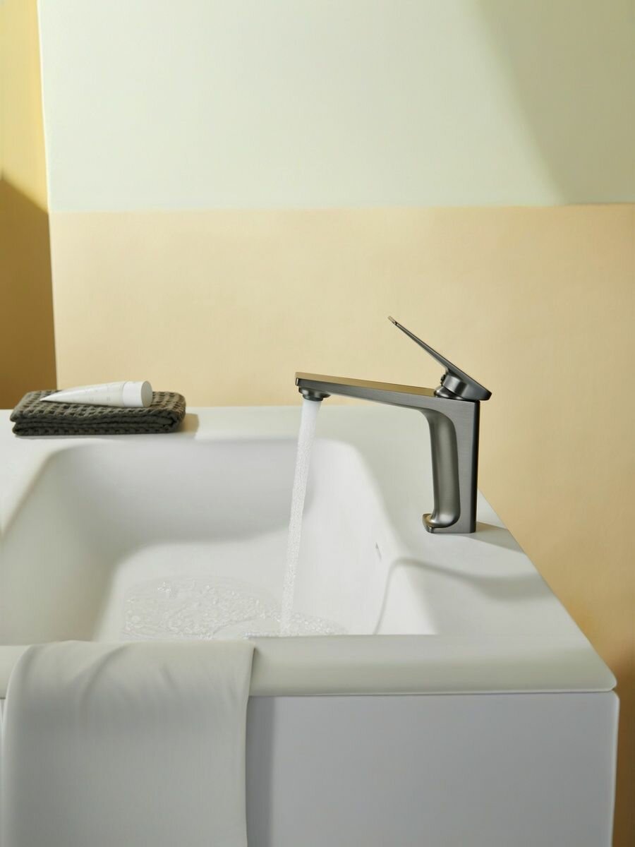 Смеситель для раковины Smart-Way / N1001-GG, Оружейная сталь