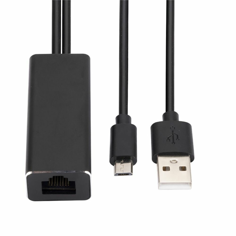 Адаптер Ethernet, Совместимый С Сетевым Адаптером Fire Tv Stick Micro Usb-Rj45 Ethernet С Кабелем Питания Usb