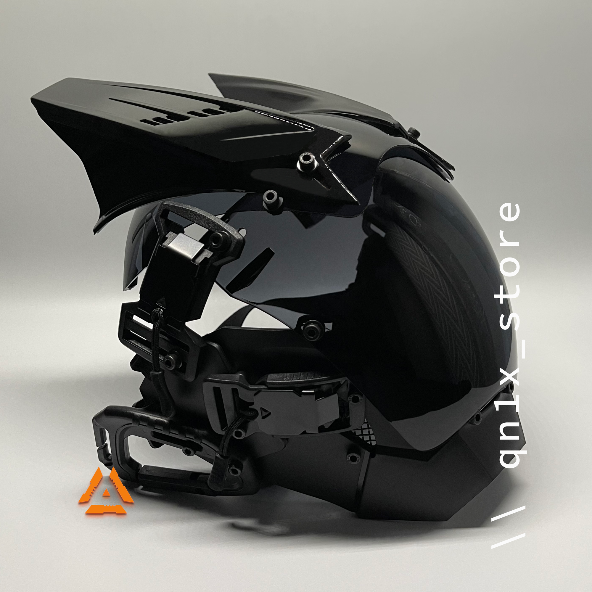 'Delta01 QN1X'. Маска кибер солдата, зайца. TikTok видео. Косплей киберпанк. На Новый Год. С ушами. Для съемки