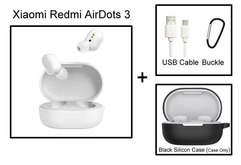 Xiaomi Redmi AirDots 3 Bluetooth наушники W Add Case Cable