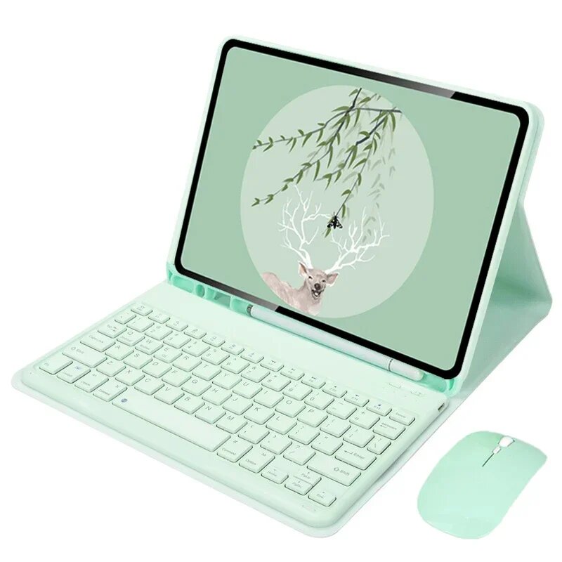 Для Galaxy Tab S7 S8 11-дюймовый чехол с клавиатурой Teclado для Samsung S7 S8 S9 FE S9 Русский Испанский Иврит Португальский чехол для планшета