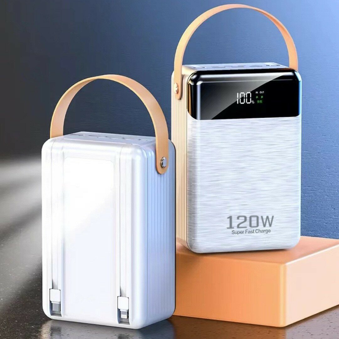 Оптовая продажа: 120-ваттный супербыстрый зарядный блок на 100 000 мАч, большой емкости, 100k источник питания для студентов и для прямых трансляций на открытом воздухе.