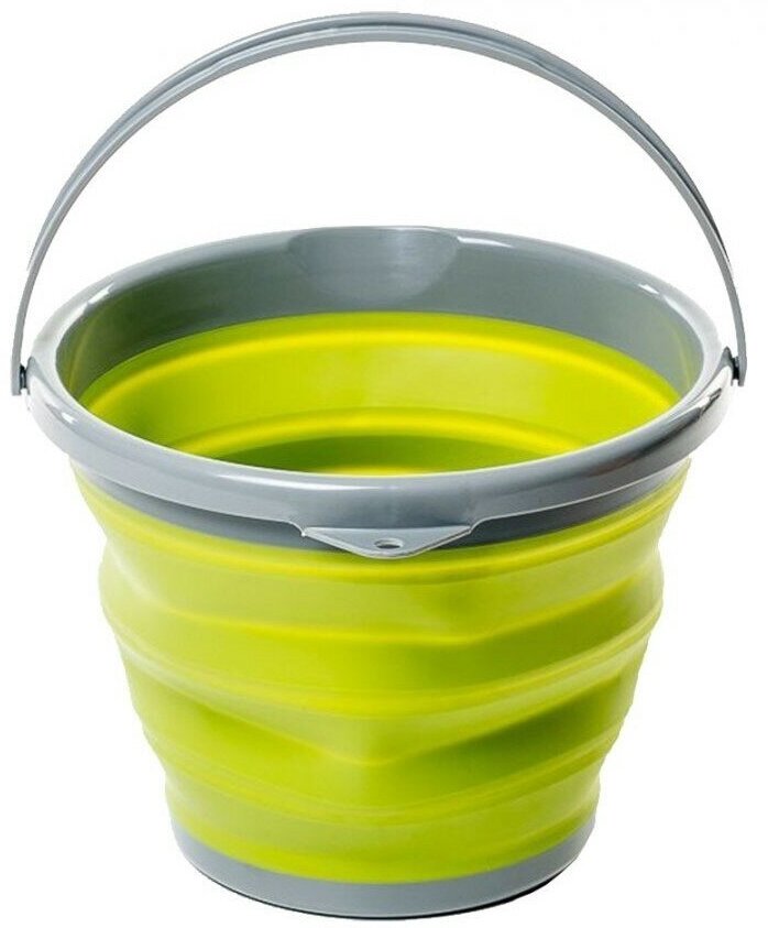 Ведро Tramp складное силиконовое 10л, оливковый
