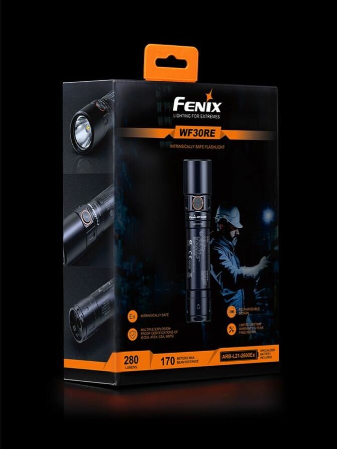 Фонарь Fenix WF30RE 280 люмен, до 120 часов работы, взрывозащищенный, аккумуляторный