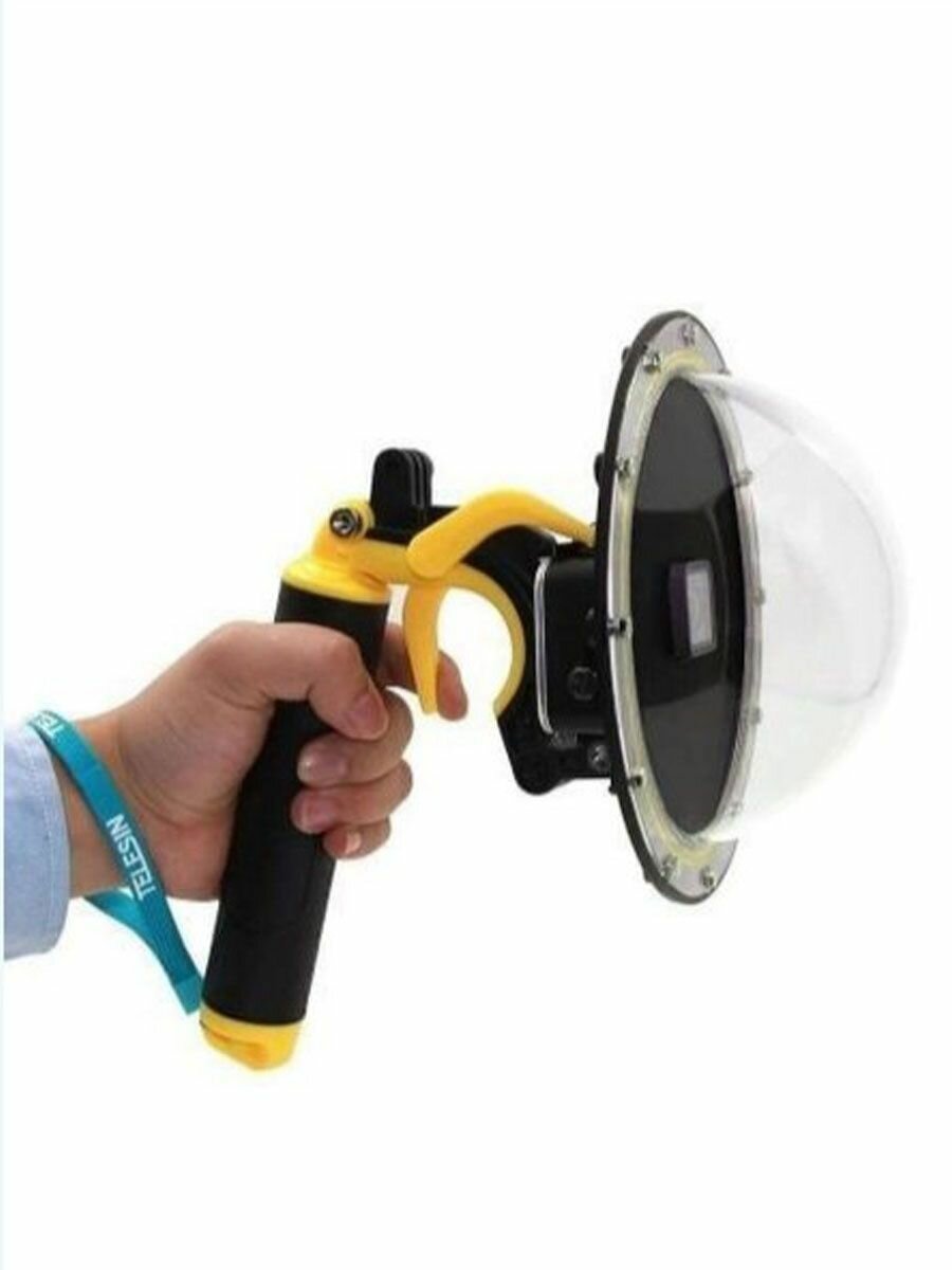 Купол-сфера для экшн-камеры, аквабокс для GoPro 8, ручка-поплавок в комплекте