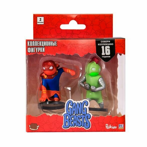 Gang Beasts в коробке с окном 2 шт. (супергерой и рыцарь) GB2015-E