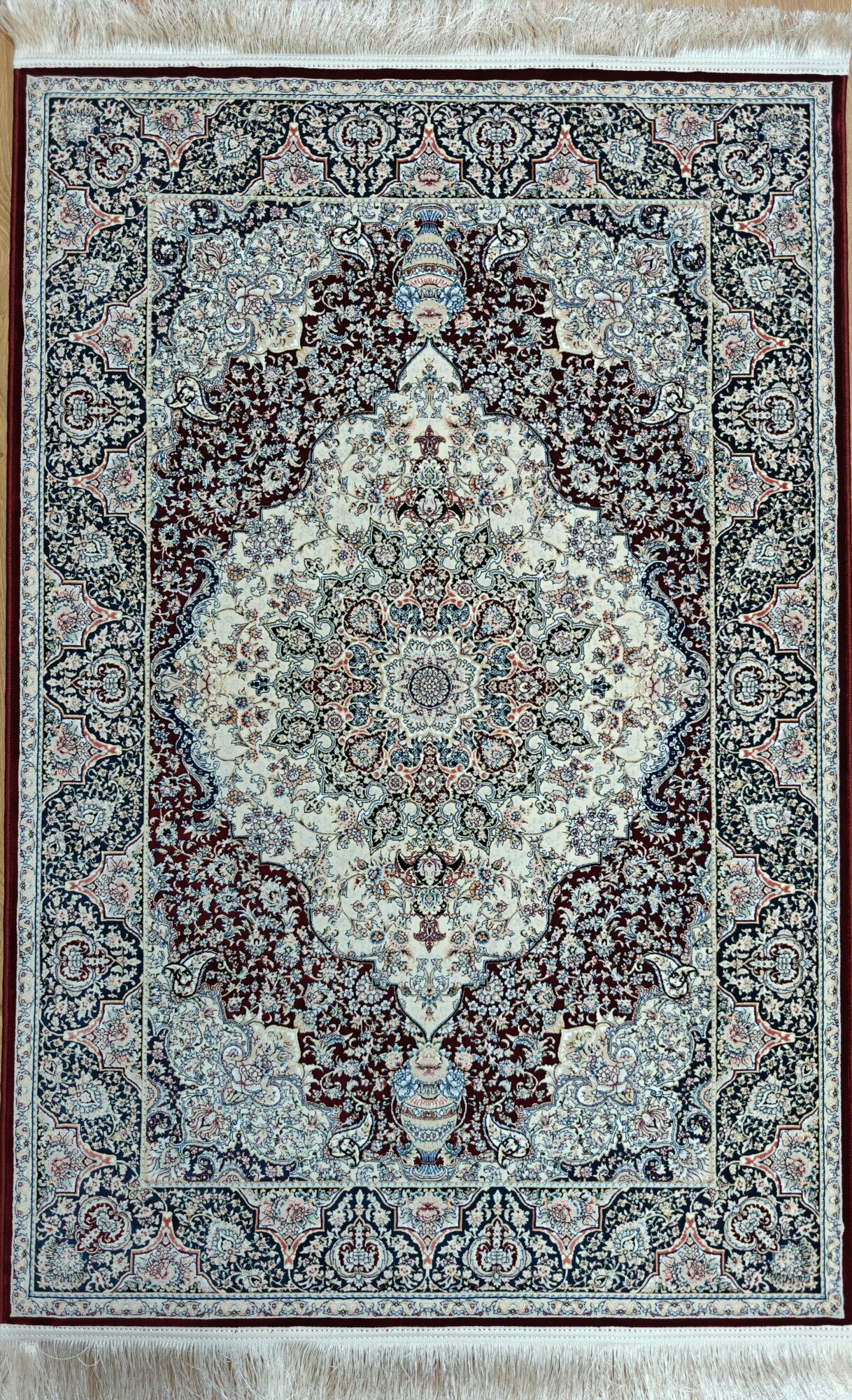 Коврик персидский тканый высокоплотный "AYNOOR бордовый" 100х150 см