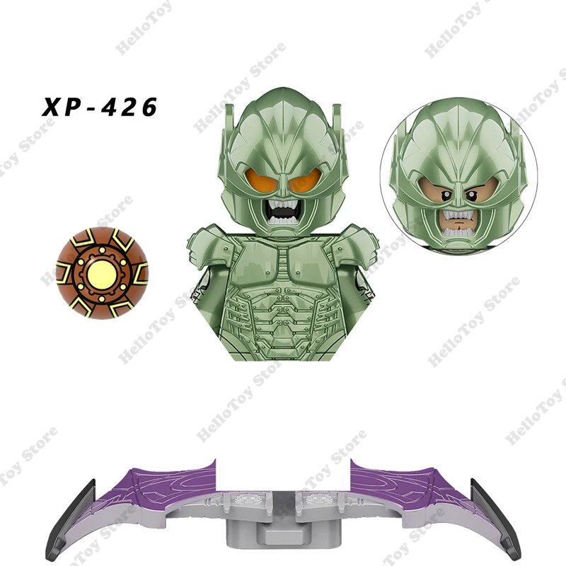 Конструктор Человек-паук MARVEL, Green Goblin, Без коробки