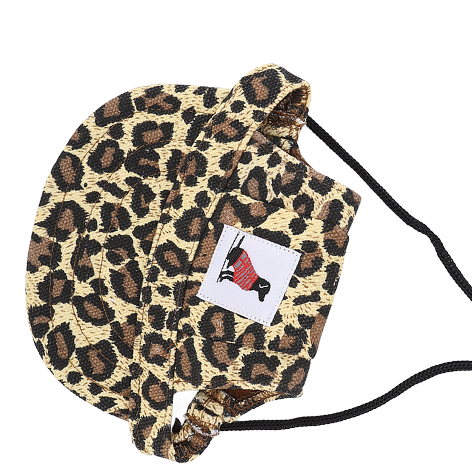 Бейсбольная кепка для домашних животных, регулируемая, летняя, стильная, для собак, уличный солнцезащитный капор с 2 отверстиями для ушей, для кемпинга на открытом воздухе, путешествия, леопардовый цвет, размер S