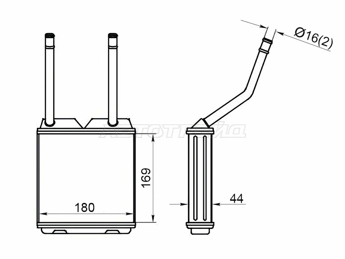 Радиатор отопителя салона, печки для Форд KA, Мондео, Опель Астра, F, Вектра A арт STOP333950 SAT
