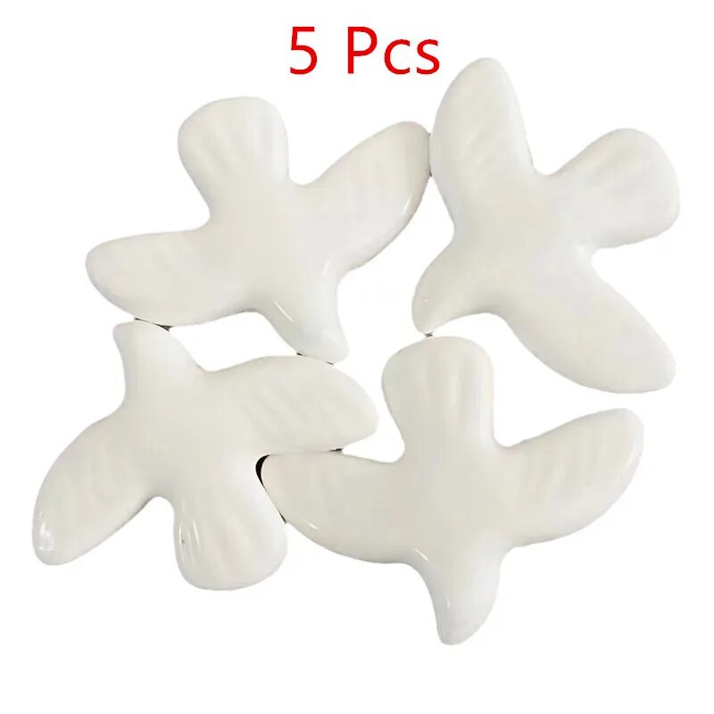 Керамические птицы подвески 5 шт. White