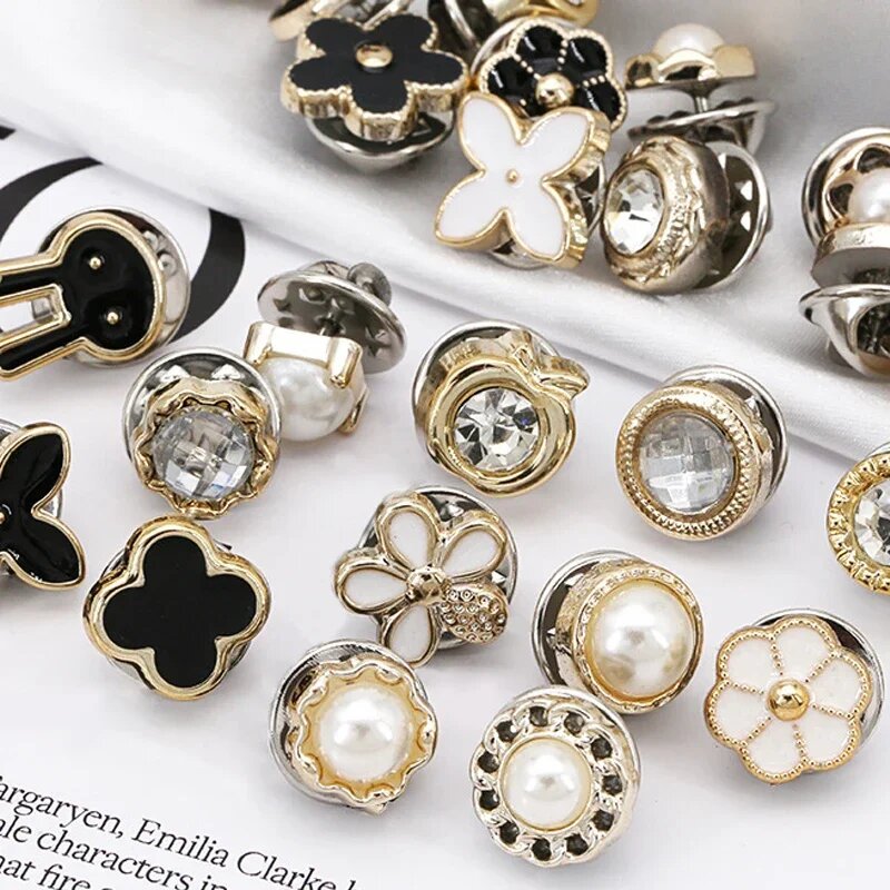 Броши-пуговицы для одежды, 15/20 шт, акрил 20pcs, mix