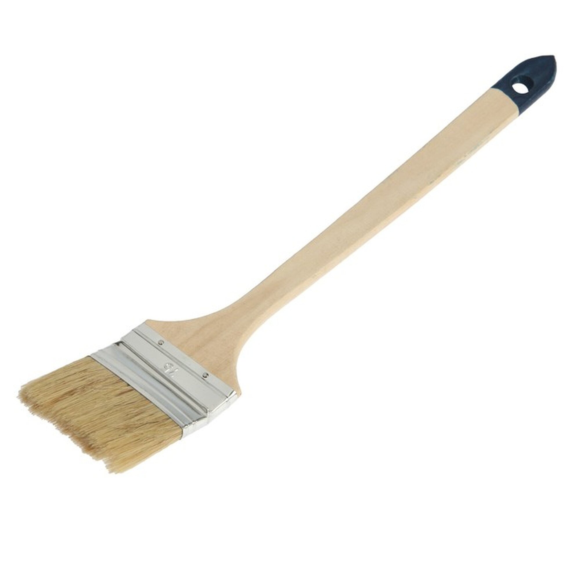 Кисть радиаторная тундра, натуральная щетина, деревянная рукоятка, 3", 75 мм