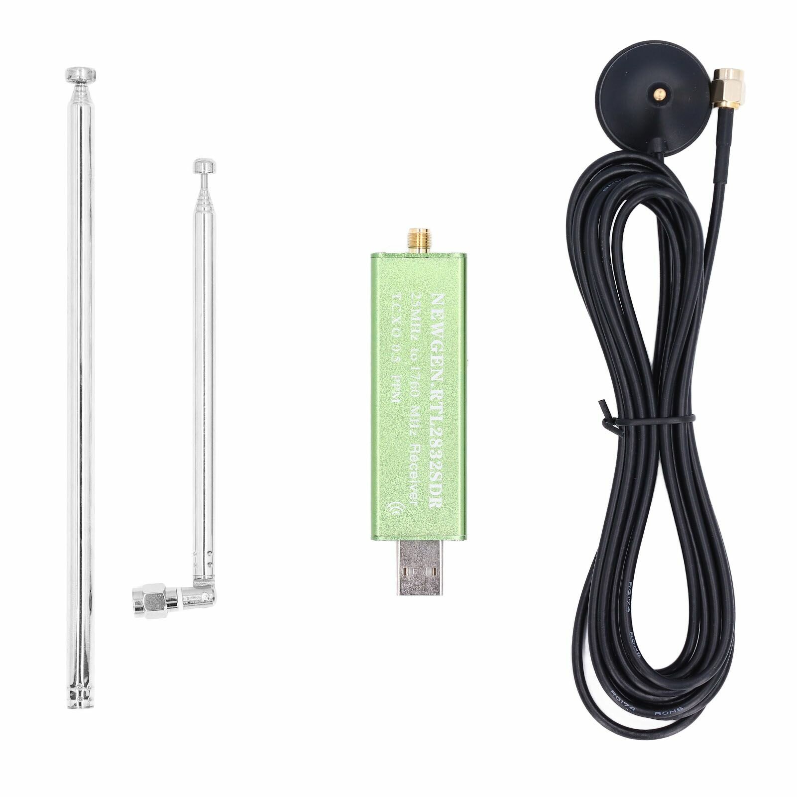 RTL2832U R820T2 SDR Kit, программно-определяемый радиосканер, приемник, полный диапазон 25 1760 МГц, ТВ, FM-радио, USB-накопитель