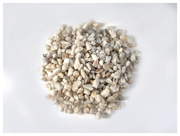 Мраморная крошка белая, 5-10мм, 1 кг