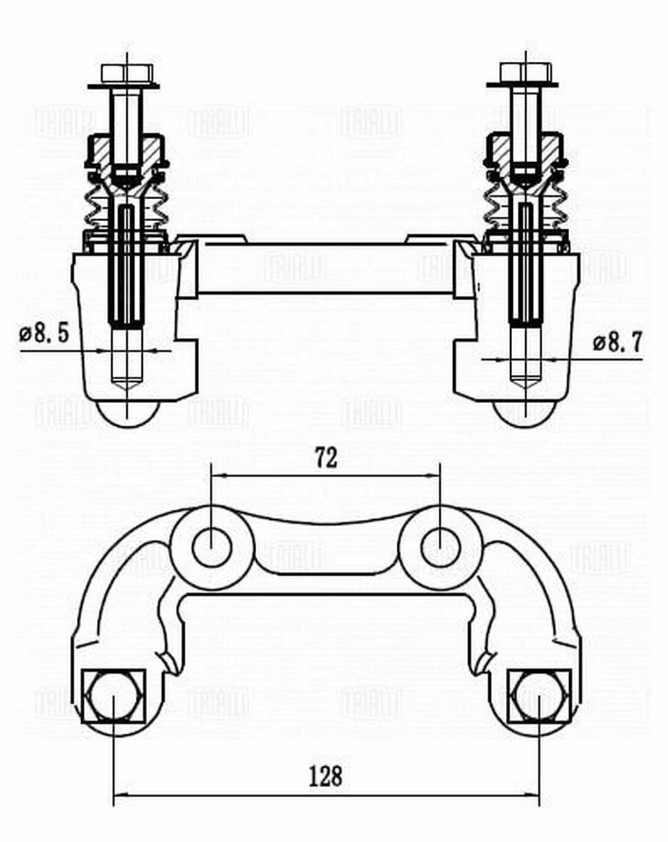 Скоба суппорта перед. для автомобилей Trialli CF350148 (запчасти и комплектующие)