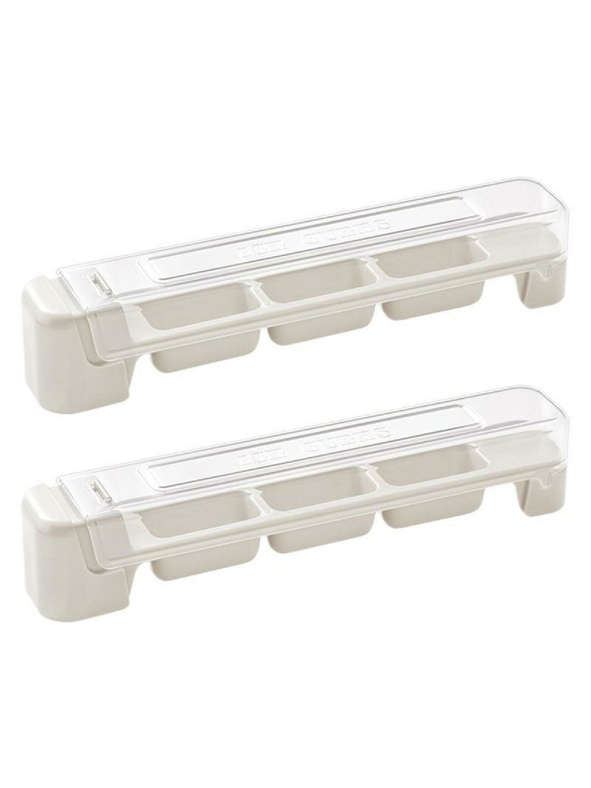 2 шт. Лоток для льда Формы для кубиков льда прямоугольной формы Пластиковый льдогенератор