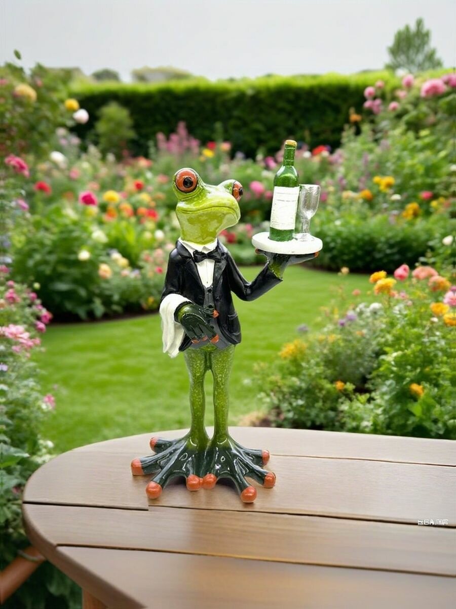 Фигурка декоративная Лягушка "Лапочка", 6,5х6х15,5 см