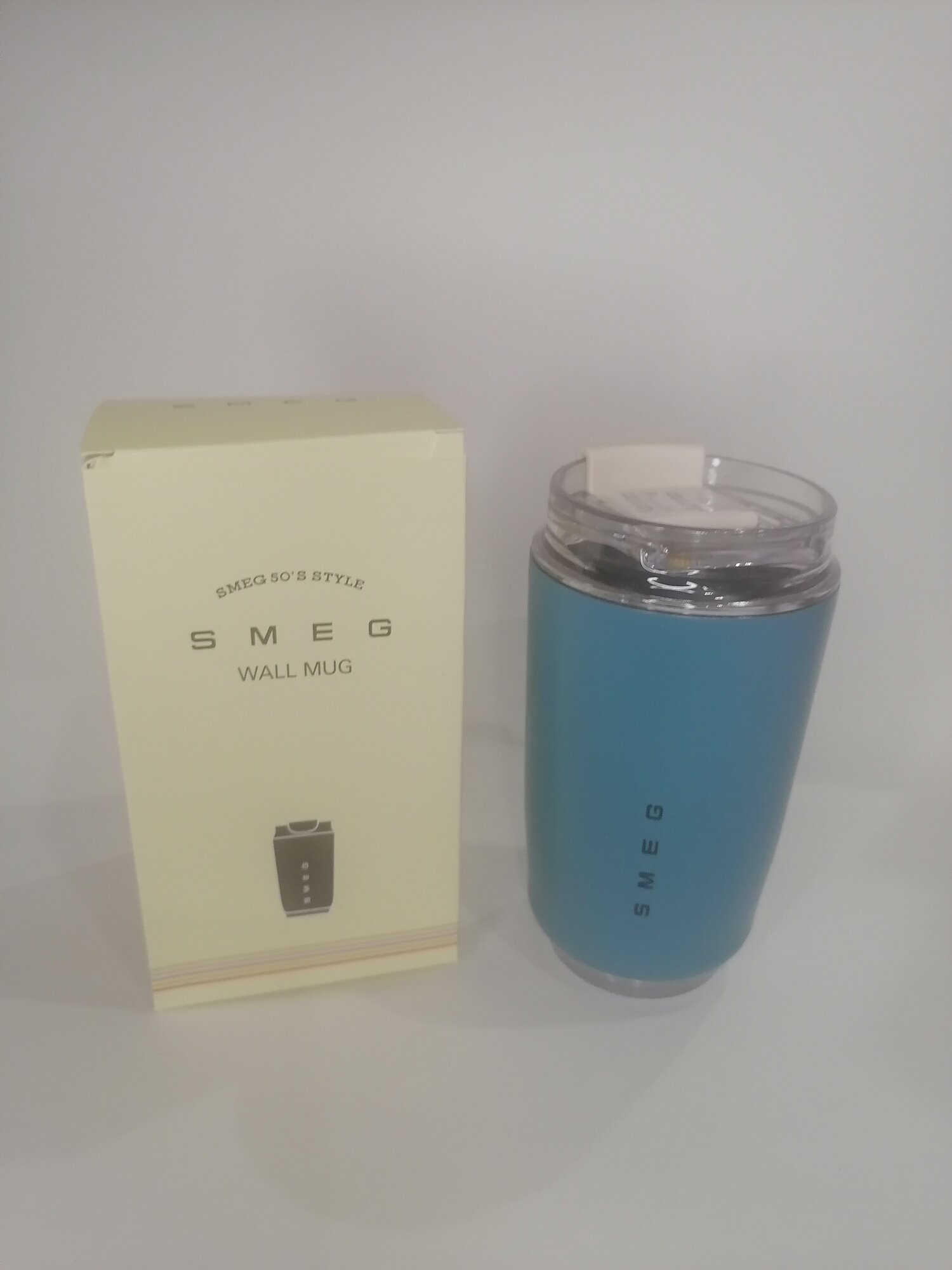 Термокружки Smeg, 320мл, нержавеющая сталь, "непроливайки", цвет синий