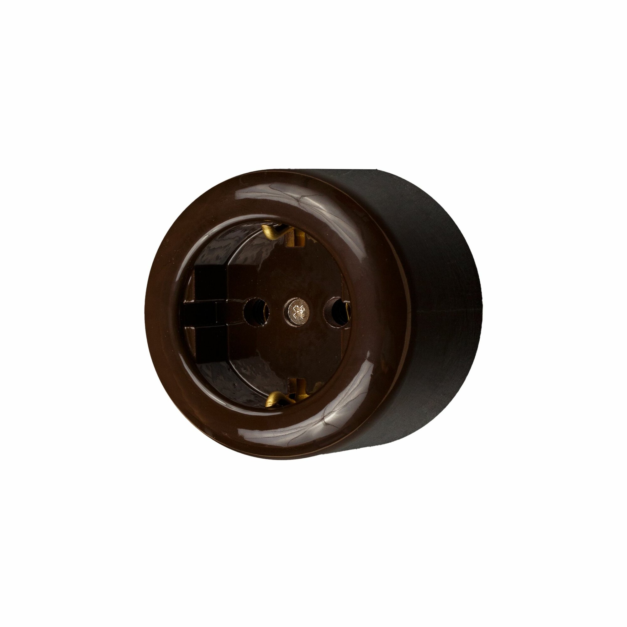 Розетка Jantera 1-местная, 220В, керамика. Цвет Коричневый