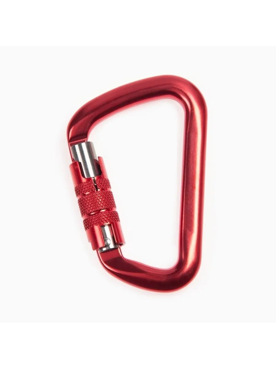 Надежный красный карабин для высотных работ