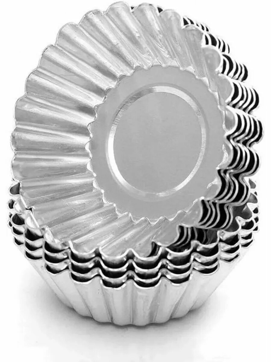 Форма для выпечки, Круглая, 4 см x 8 см, 10 шт