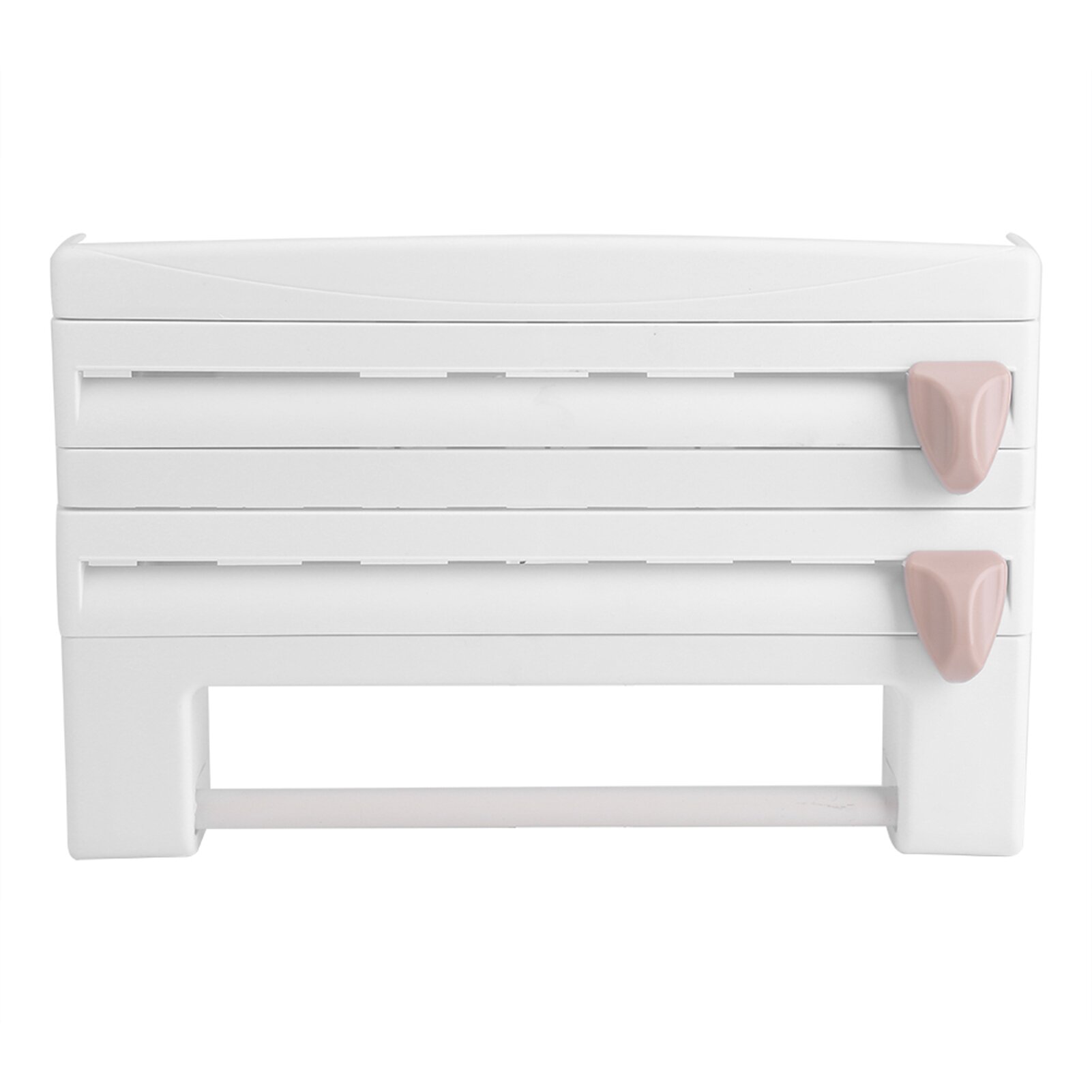 Стойка для хранения бутылок с соусом для кухни Подставка для бумажных полотен Стена для кухонных инструментов Кutter для плёнки Серый Размер 39x10x24 см Материал ABS С монтажными винтами и клеем 3m