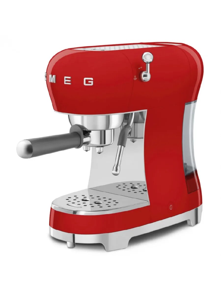 Кофеварка рожковая Smeg, с капучинатором, на две чашки, для молотого кофе, официальная гарантия