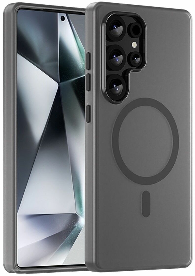 Чехол на Samsung Galaxy S25 Ultra Magnetic силиконовый матовый чёрный