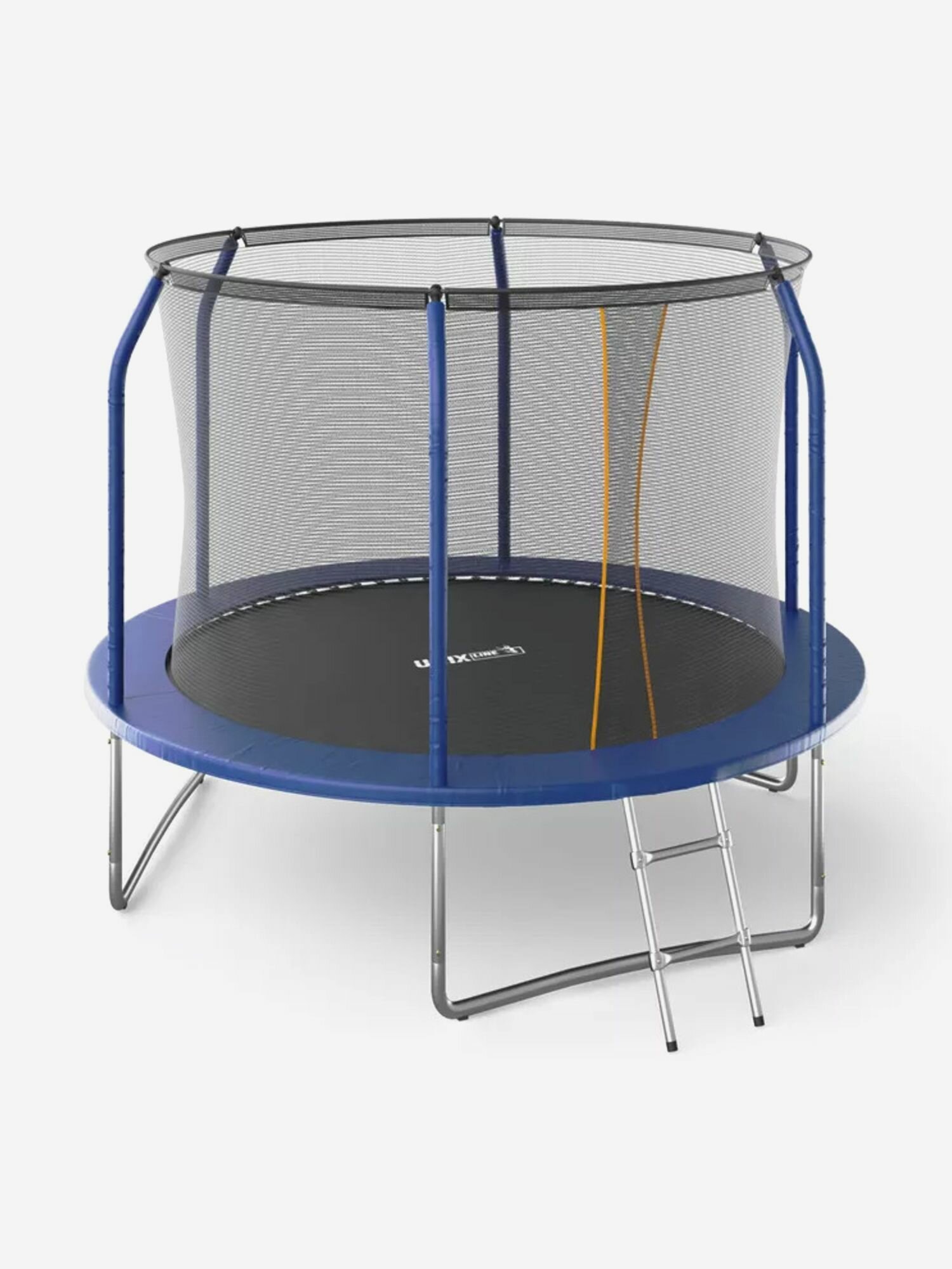 Батут Unix Line Supreme Basic 8ft, сталь, двойной слой оцинкованного покрытия, синий