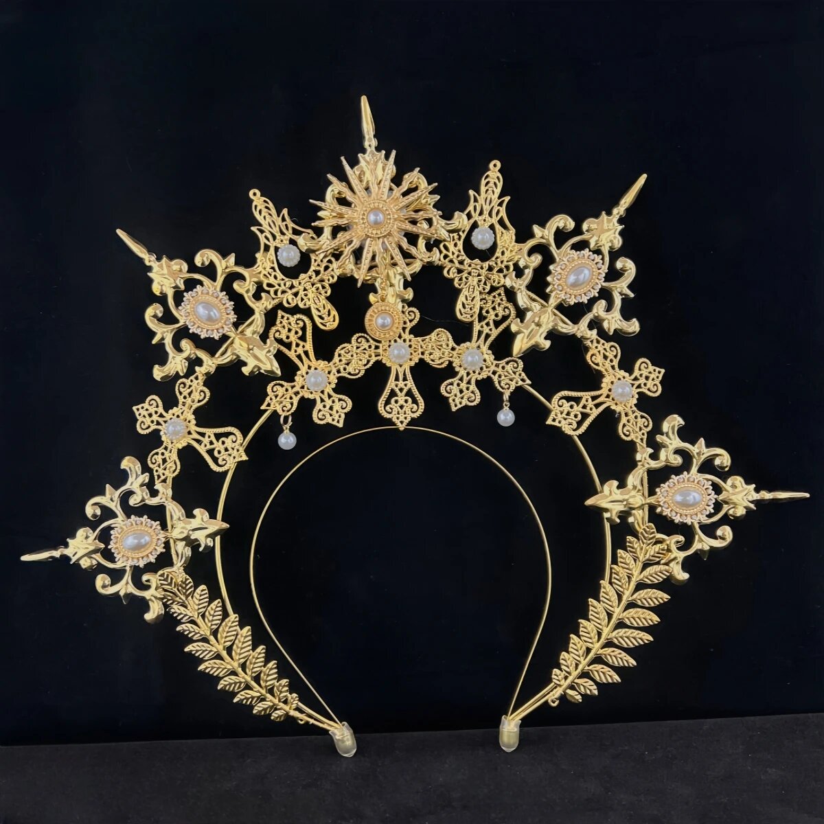 Готическая металлическая корона Желтый, Золотой