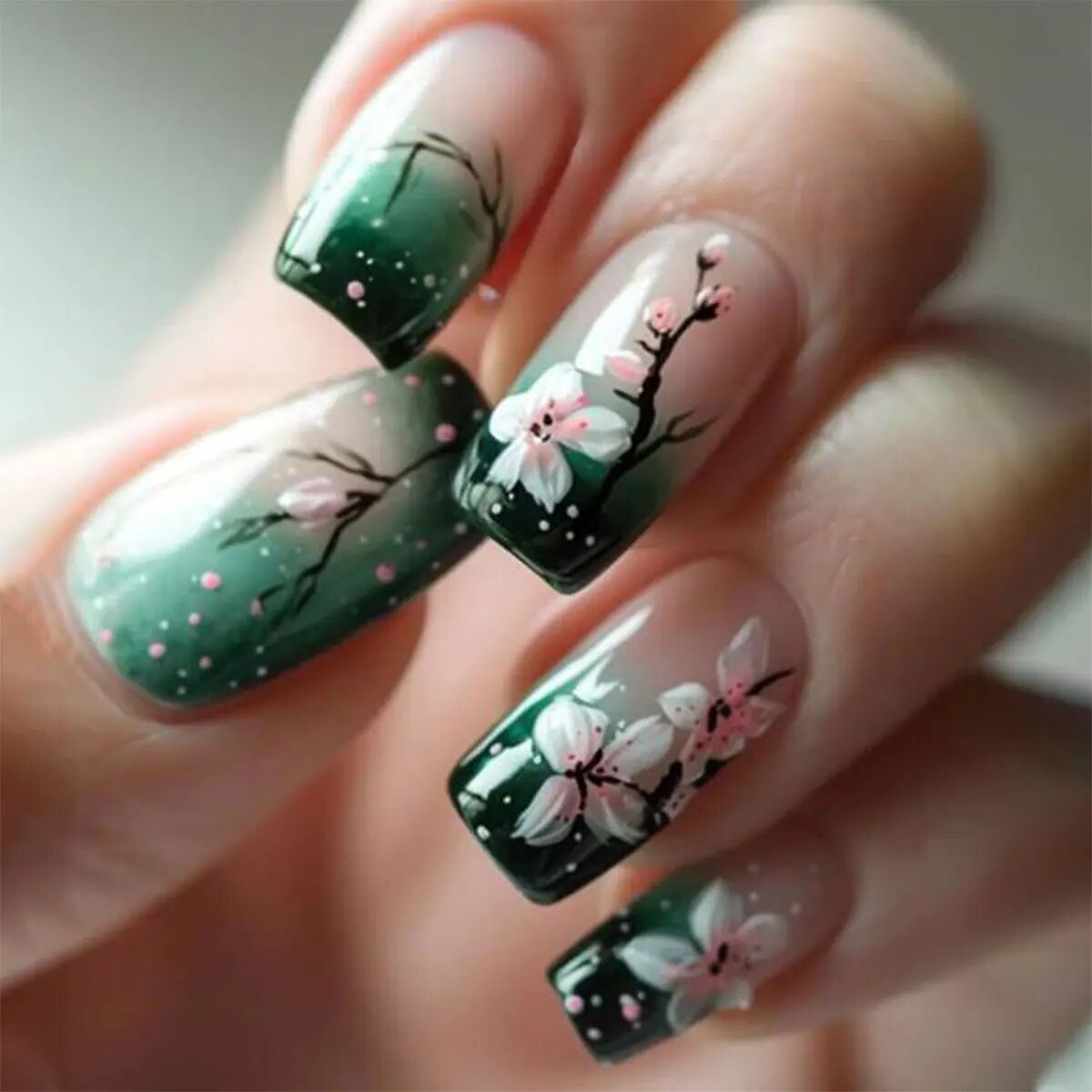 Накладные ногти Flower Press on Nails Square ABS 50000 шт
