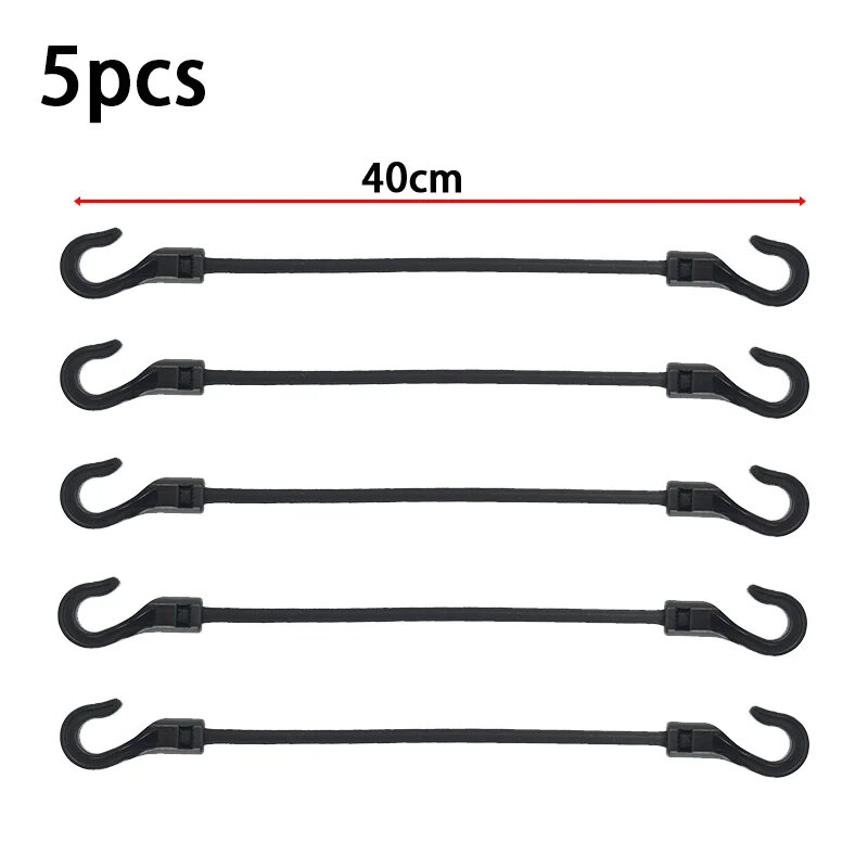 5/10 шт, 40 см, эластичный банджи-шнур с крючком, универсальная эластичная резиновая веревка, 5pcs