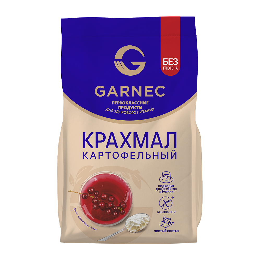 Крахмал "Гарнец" картофельный, чистый состав, 200 граммов, 1 уп