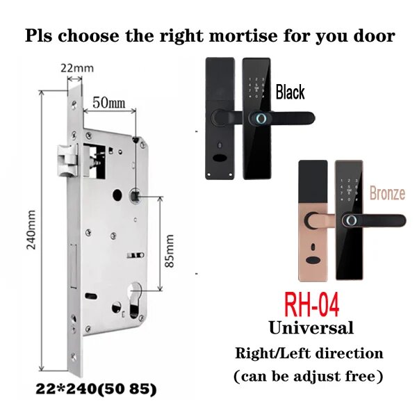 Smart Door Handle YOHEEN, 22-240(5085), Bronze