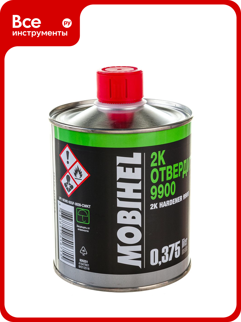 Отвердитель для акриловой эмали Mobihel 9900, банка, 375 мл X6124214 для смешивания с