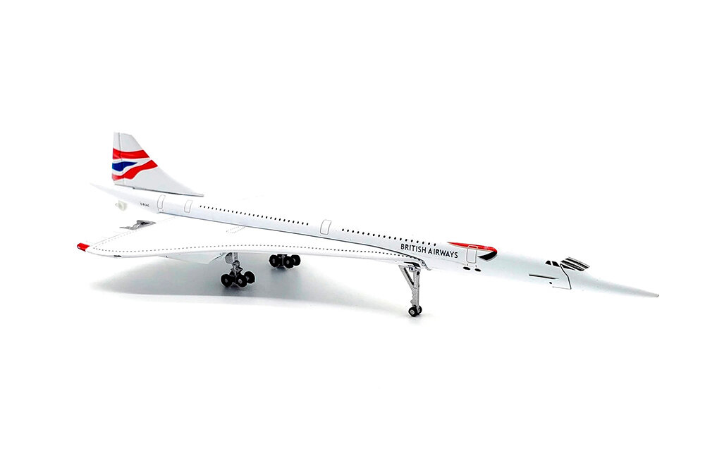 Модель коллекционная GEMINI JETS Concorde british airways / конкорд бритиш эрвейс (длина 15 см) аналог ТУ-144