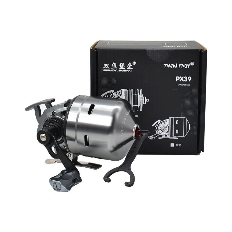 Рыболовная катушка aobang PX39 3,875:1 Черный, серебристый