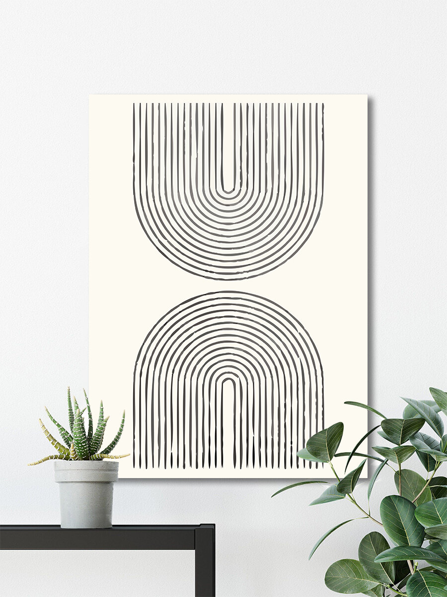 Абстракция / Минимализм, современная картина - "черно - белые", 30х40 см.