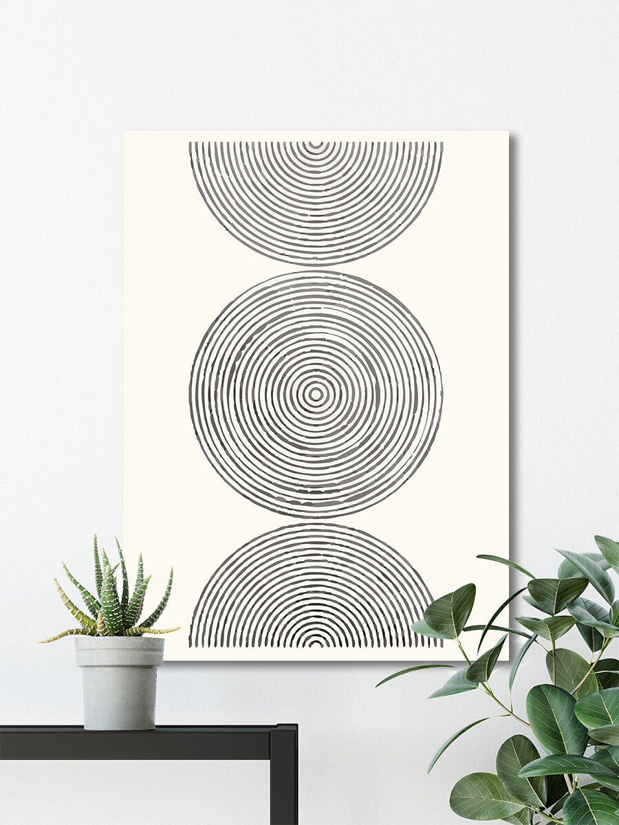 Сканди / Модерн, картина икеа / на стену для интерьера - черно белая, 40х60 см.