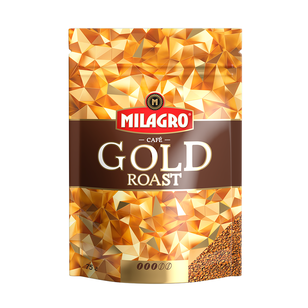 Кофе растворимый Milagro "Gold Roast", сублимированный, пакет, 75 г