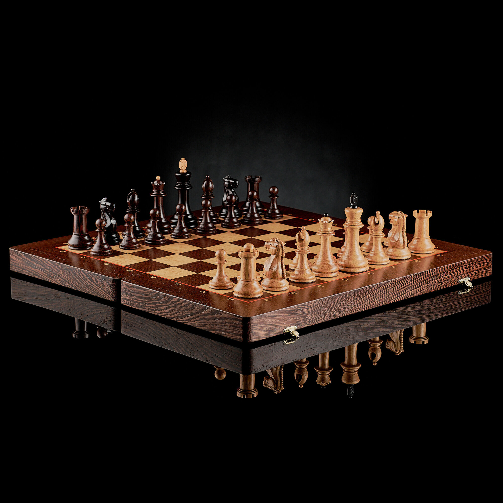 Шахматы "Стаунтон Компакт" с ложементом