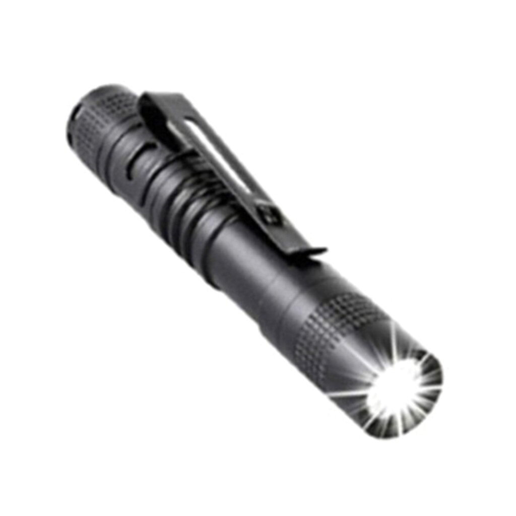 Мощный фонарик в форме ручки (без батареек), длина 9 см.
