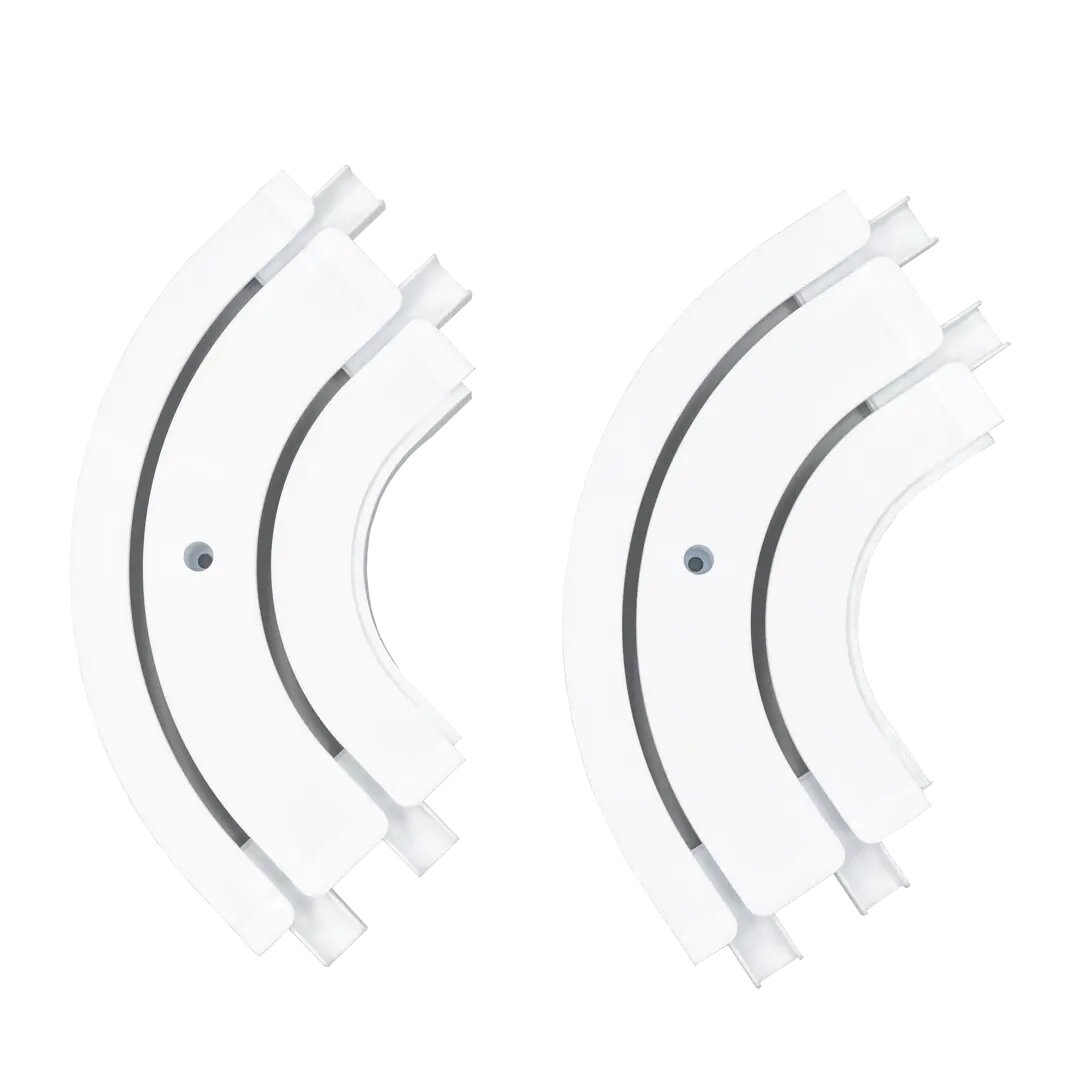 Соединитель внутренний поворотный двухрядный Inspire пластик цвет белый матовый 2 шт.