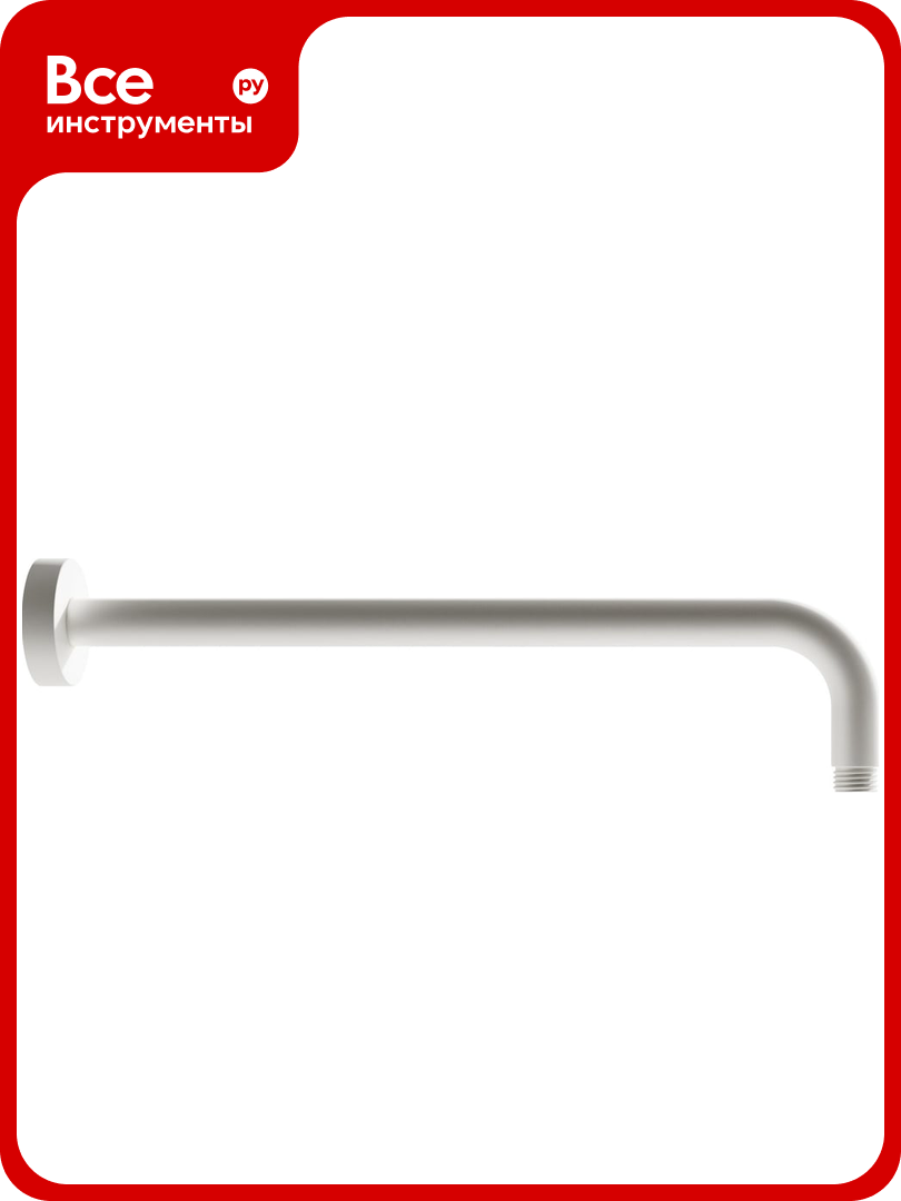 Настенное крепление верхнего душа PLUMBERIA SELECTION SHOWER круглое, 400 мм, белый матовый