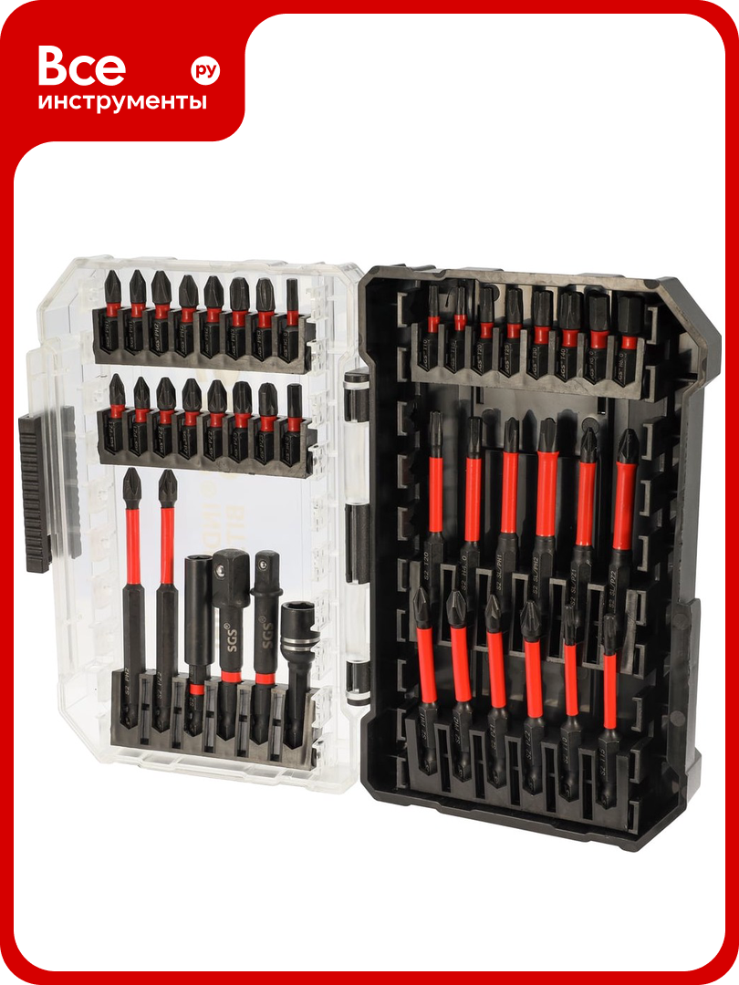 Набор бит SGS PH/PZ/TORX/HEX/PLUS-MINUS S2 42шт 63-42C SGS63-42C