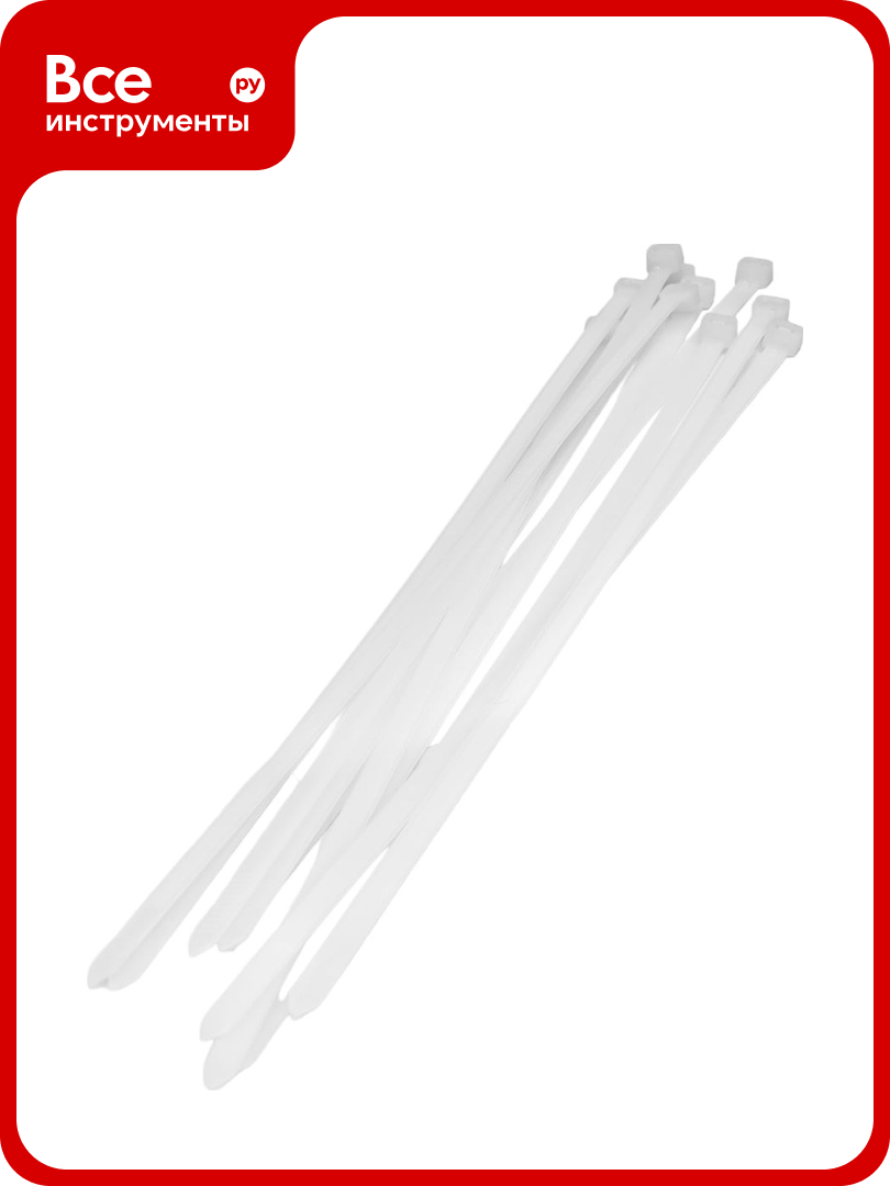Хомут-стяжка Gigant ленточная белая нейлоновая, предназначена для крепления кабелей и проводов