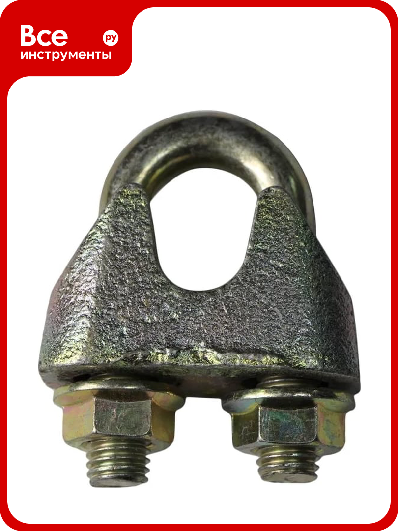 Зажим винтовой канатный ООО ПКФ Сварком 34 мм DIN 1142 EN 13411-5-1, соединения внахлест