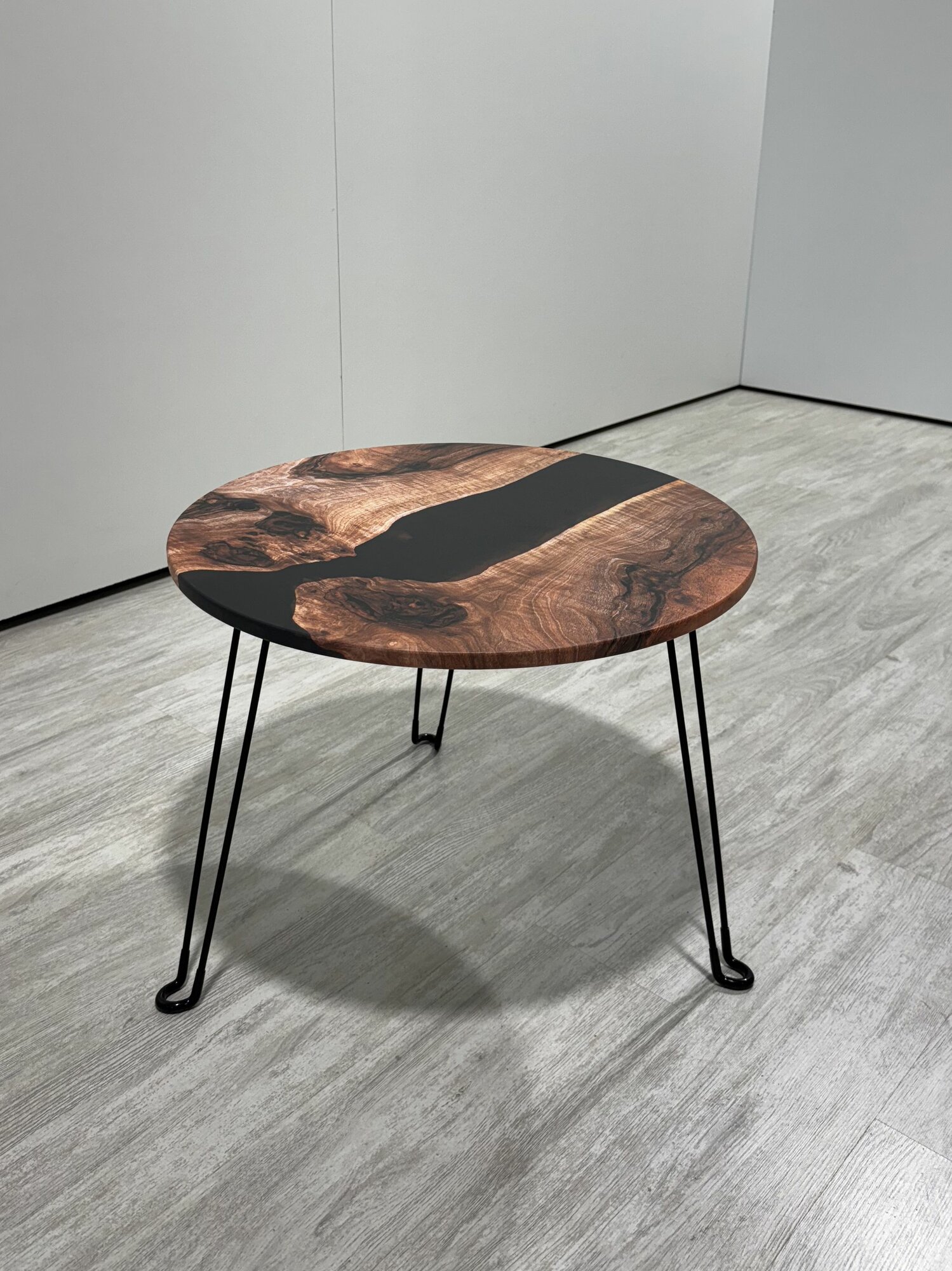 Стол журнальный круглый дизайнерский лофт THETABLE•RU 60х16 3.8/9.1-3